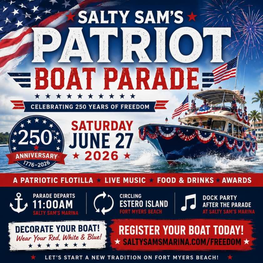 Join the Celebration at Salty Sam's Patriot Boat Parade
